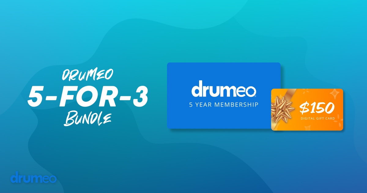 Drumeo 5 for 3 bundle